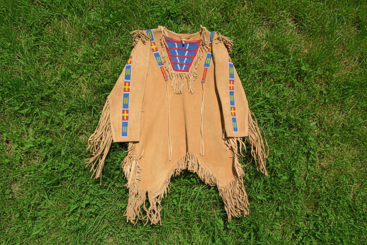 Native American War Shirt – Handcrafted Beaded Powwow – PowwowRegaliaStore